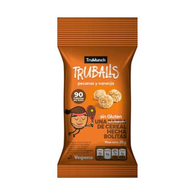 Snack crocante de cereal con pecanas y naranja (20 g) - TruMunch - Fresh2go